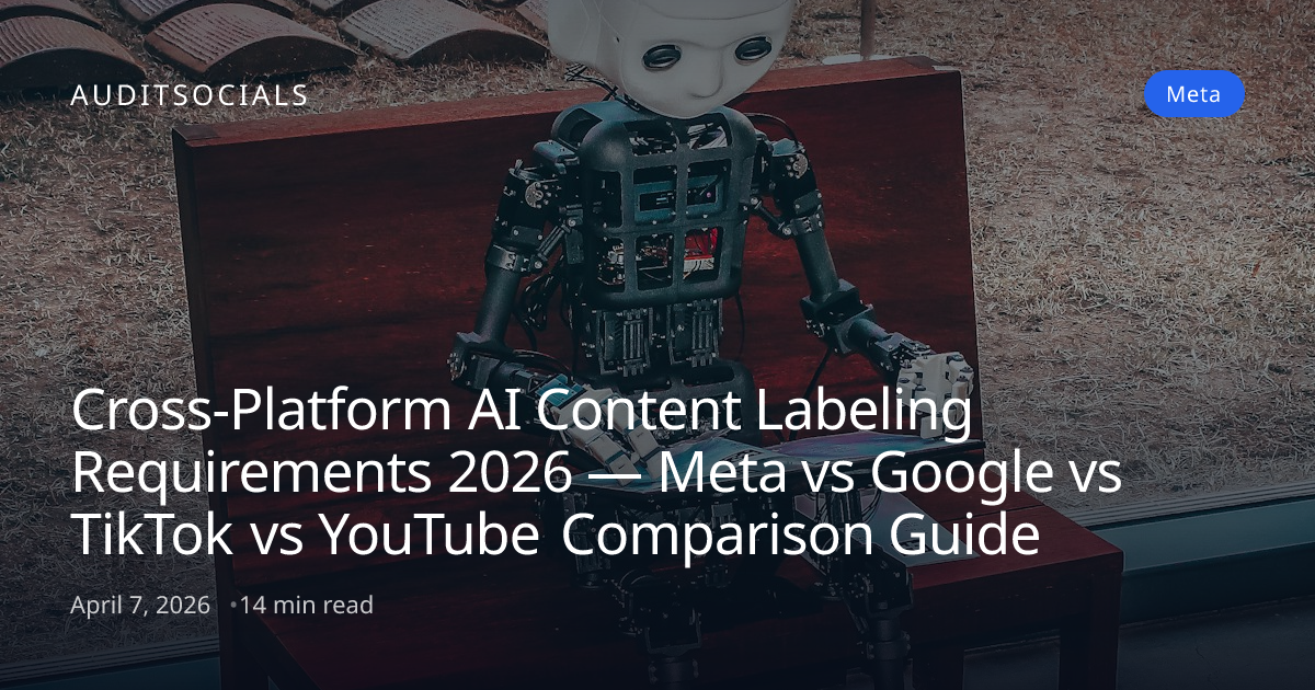 AI Content Label Rules 2026: Meta, Google, TikTok, YouTube