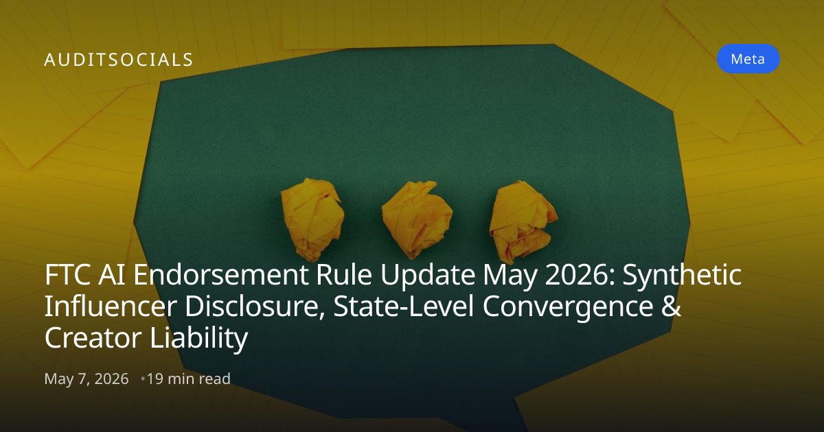 FTC AI Endorsement Rule May 2026: $53K Per Violation
