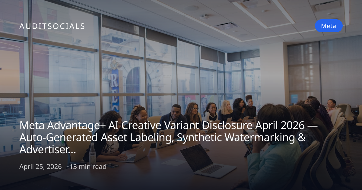 Meta Advantage+ AI Variant Disclosure April 2026 — Guide