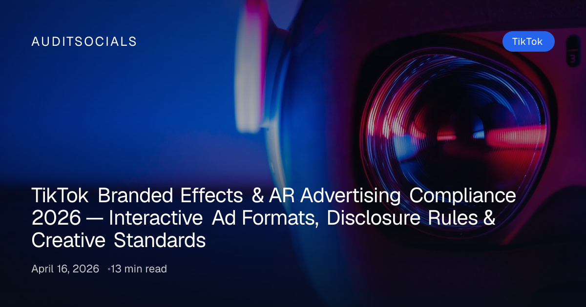 TikTok AR & Branded Effects Ads Compliance 2026