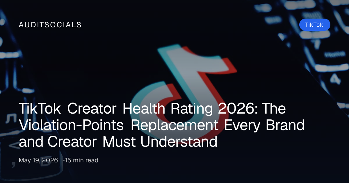 TikTok Creator Health Rating 2026: CHR Score & Enforcement