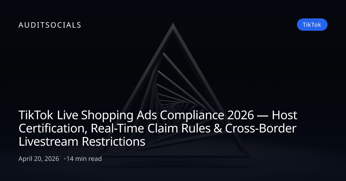 TikTok Live Shopping Ads 2026: Certification & Claim Rules