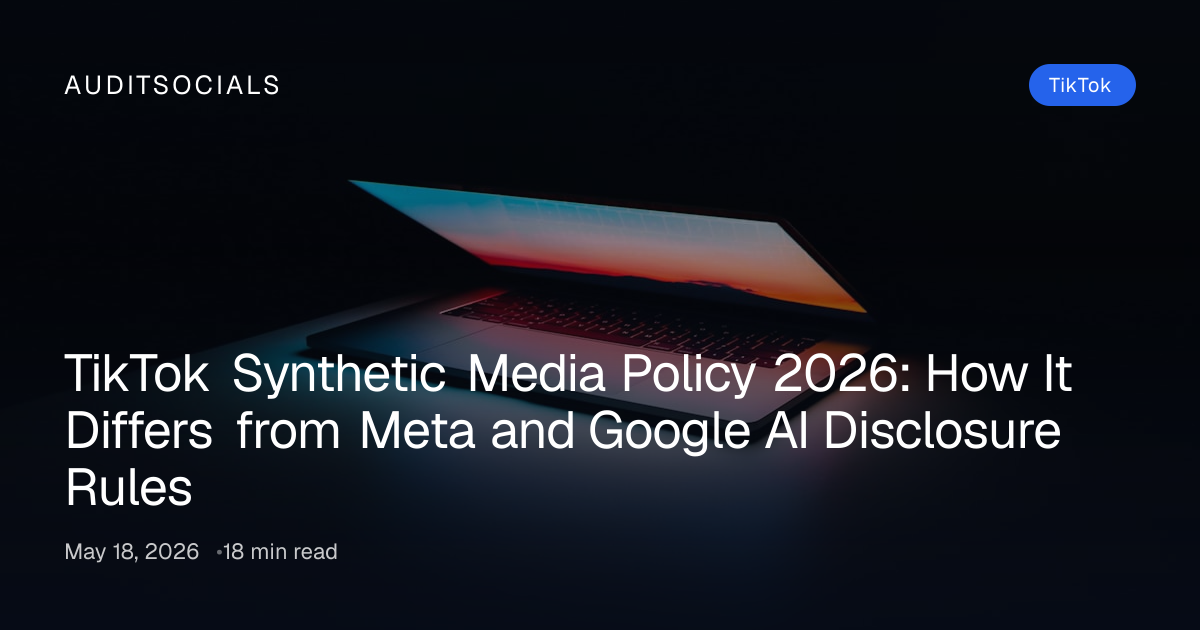 TikTok Synthetic Media Policy 2026 vs Meta & Google