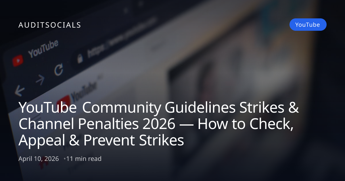 YouTube Strikes 2026: Check, Appeal & Prevent Guide